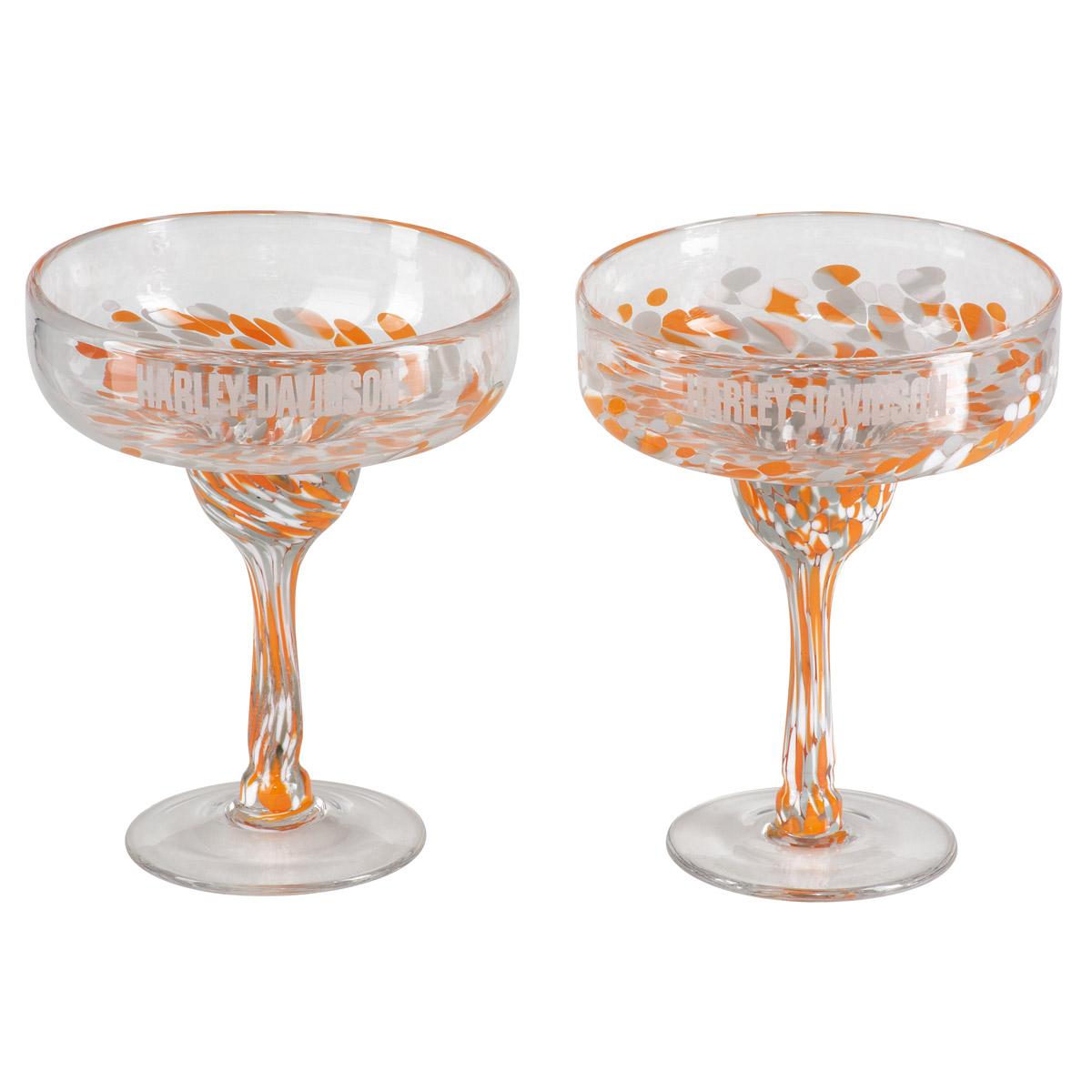 H-D Confetti Margarita Glass Set | Ace Branded Products