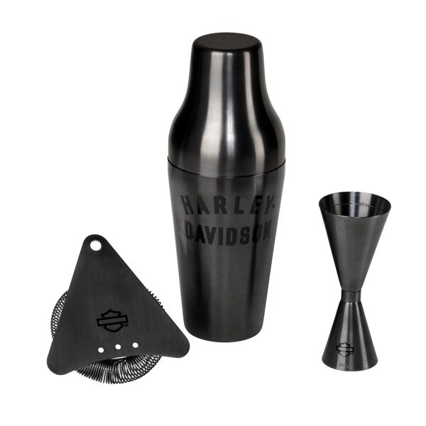 H-D Matte Black Cocktail Shaker Set| Ace Branded Products
